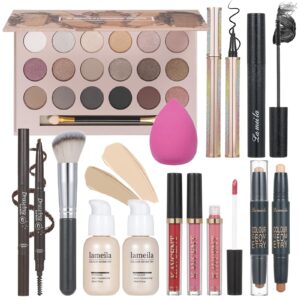 makeup kits makeup set for teens women full kit makeup kit for women 20 color eyeshadow palette foundation face primer lipgloss mascara eyeliner makeup brushes gift make up kit