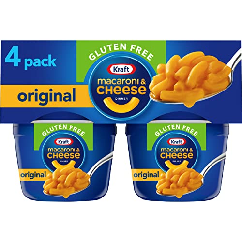 Kraft Gluten Free Original Mac & Cheese Macaroni and Cheese Dinner, 1.9 oz Cups (Pack of 4)