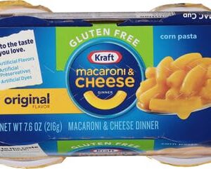 Kraft Gluten Free Original Mac & Cheese Macaroni and Cheese Dinner, 1.9 oz Cups (Pack of 4)