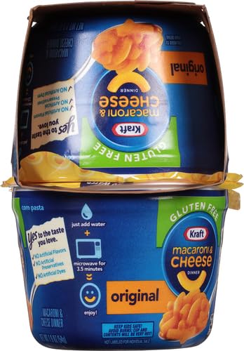 Kraft Gluten Free Original Mac & Cheese Macaroni and Cheese Dinner, 1.9 oz Cups (Pack of 4)