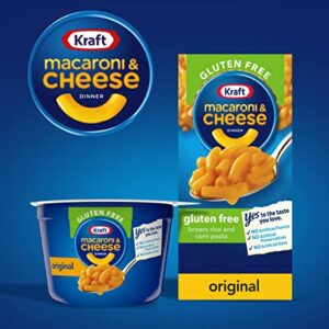 Kraft Gluten Free Original Mac & Cheese Macaroni and Cheese Dinner, 1.9 oz Cups (Pack of 4)