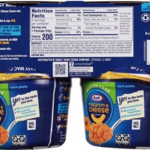 Kraft Gluten Free Original Mac & Cheese Macaroni and Cheese Dinner, 1.9 oz Cups (Pack of 4)