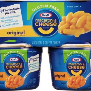 Kraft Gluten Free Original Mac & Cheese Macaroni and Cheese Dinner, 1.9 oz Cups (Pack of 4)