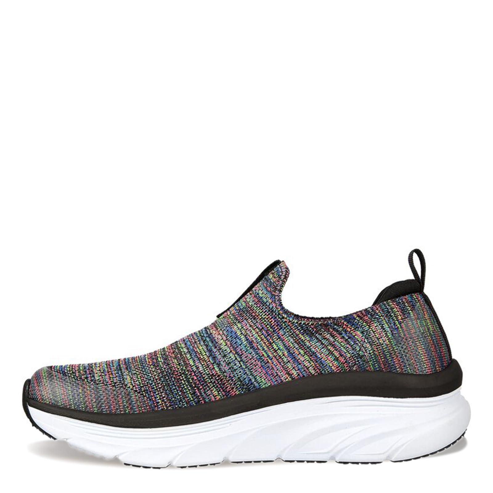 Skechers Women's D'LUX Walker-Rainbow Sky Sneaker, Black/Multi=BKMT, 8.5