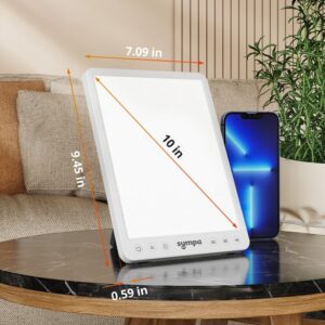 sympa Lamp, Sun Lamp with 10,000 Lux UV-Free, Lamp with Stepless Brightness, Sunlight Lamp with 3 Color Temperatures & 3 Timer, Happy Lamp with Rotatable Stand for Home Office