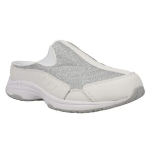 Easy Spirit Traveltime Athletic Slip-On Women's Slip On 6 B(M) US White-Silver-Glitter