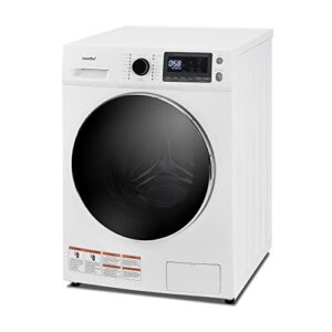 comfee’ 24" washer and dryer combo 2.7 cu.ft 26lbs washing machine steam care, overnight dry, no shaking front load full-automatic machine, dorm white