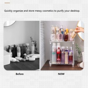 Fullplus Bathroom Organizer Multi-Functional Acrylic Vanity Tray Corner Shelf for Makeup Cosmetic