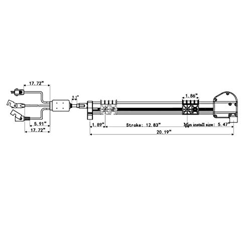 Kaidi Linear Actuator Model KDPT007-113 Power Recliner Lift Chairs Motor Replacement