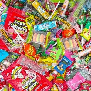 Bulk Sour Candy - Sour Candy Variety Pack - 2 Pounds - Extreme Sour Bulk Candies Mix - Individually Wrapped Candy Pinata - Assorted Candy for Goodie Bags - Sour Candy Party Favors for Kids