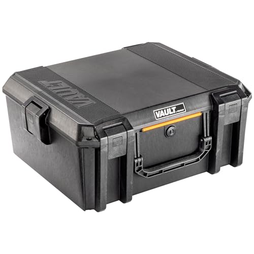 Pelican Vault - V600 Multi-Purpose Hard Case with Padded Dividers for Camera, Drone, Equipment, Electronics, and Gear (Black)