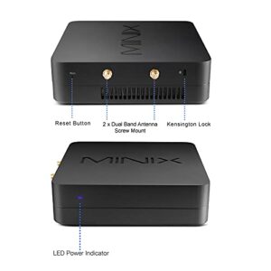 MINIX NGC-5 Pro, Intel i5-10210U 8GB/256GB NVMe SSD Windows 11 Pro Mini PC, Triple 4K @ 60Hz Display/HDMI 2.0/ USB-C/DP/Wi-Fi6/ 2xGigabit Ethernet/4USB 3.1. Support 4G LTE, SSD (SATA), Auto Power On