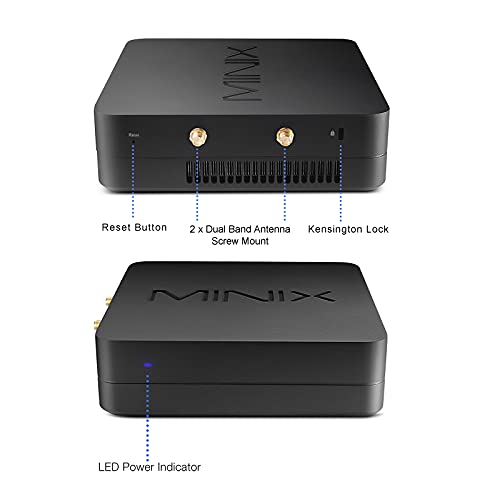 MINIX NGC-5 Pro, Intel i5-10210U 8GB/256GB NVMe SSD Windows 11 Pro Mini PC, Triple 4K @ 60Hz Display/HDMI 2.0/ USB-C/DP/Wi-Fi6/ 2xGigabit Ethernet/4USB 3.1. Support 4G LTE, SSD (SATA), Auto Power On