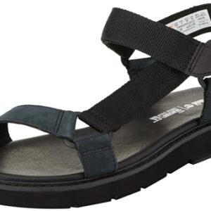 Timberland Women's Bailey Park Webbing-Strap Sandal, Black Nubuck, 8