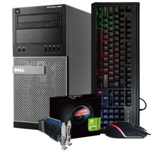 dell optiplex 9020 gaming computer pc | intel core i7 3.4ghz | geforce gt 730 (2gb) graphics card |16gb ram | 2tb hard drive | wifi + bluetooth | dvd-rw | windows 10 (renewed) (intel quad-core i7)