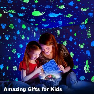 Night Lights for Kids Room with Sound Machine.Kids White Noise Machine with 29 Soothing Sounds for Baby Sleeping Baby Night Light Ocean Projector.for Bedroom Decoration