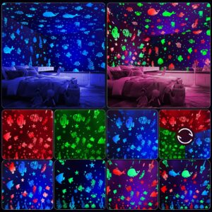 Night Lights for Kids Room with Sound Machine.Kids White Noise Machine with 29 Soothing Sounds for Baby Sleeping Baby Night Light Ocean Projector.for Bedroom Decoration