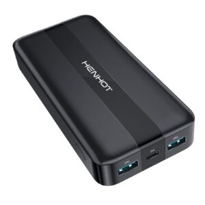 henhot portable charger, pd 20w usb c power bank 20000mah pd3.0 qc4.0 fast charging external battery pack portable phone charger compatible with iphone 14/13/12/11 pro max/xs/x/galaxy/s21/ipad tablet