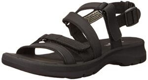 rockport women's trail tech multi sandal, black eco washable, 9.5