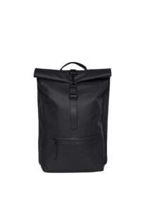 rains rolltop rucksack - black