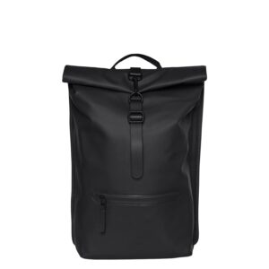 RAINS Rolltop Rucksack - Black