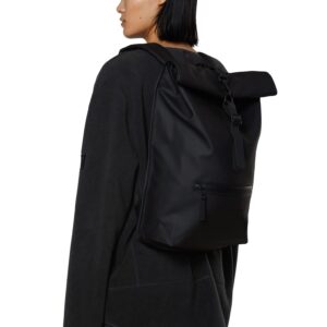 RAINS Rolltop Rucksack - Black