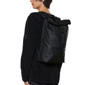 RAINS Rolltop Rucksack - Black