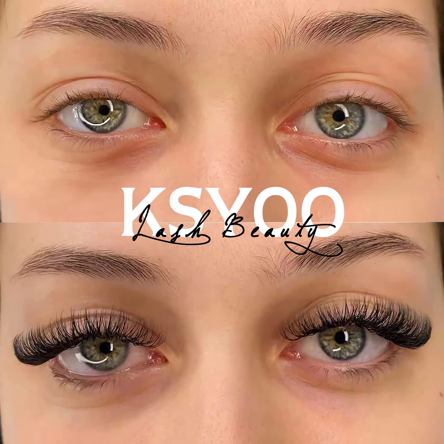 KSYOO Wispy Lashes That Look Like Extensions,D Curl Strip Lashes,Clear Band Cat Eye Lashes Natural Look,8-15mm Eyelashes Wispy (Clear Band V1)