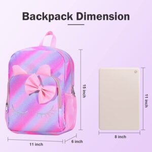 Gormlaith Backpack for Girls, Unicorn Rainbow Kids Backpack, Lightweight Cute Toddler School Backpack, Pink Book Bags for Girls, Kindergarten Preschool Backpack for Girls, Lunch Box Carry Bag