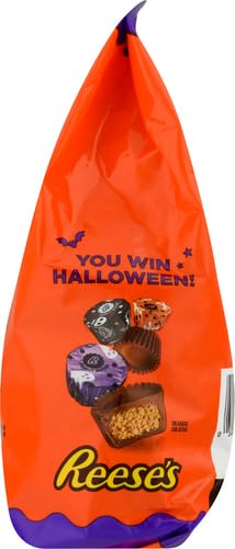 REESE'S Miniatures Milk Chocolate Peanut Butter Cups, Halloween Candy Bulk Bag, 31 oz