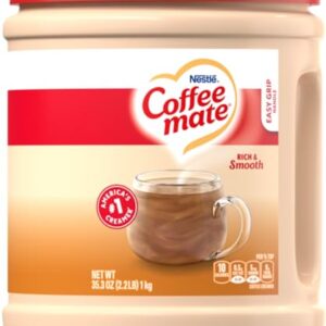 Coffee mate Original Powder Creamer, 35.3 oz Canister with By The Cup Stainless Steel Measuring Spoons