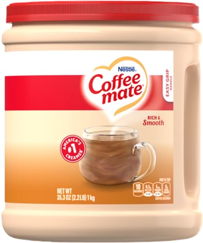 Coffee mate Original Powder Creamer, 35.3 oz Canister with By The Cup Stainless Steel Measuring Spoons