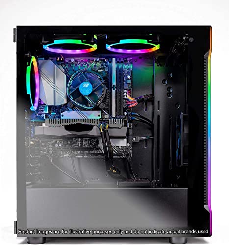 Skytech Gaming Shadow Gaming PC Desktop – INTEL Core i5 10400F 2.9 GHz, RTX 3050, 1TB NVME SSD, 8G DDR4 3200, 600W GOLD PSU, AC Wi-Fi, Windows 10 Home 64-bit,Black