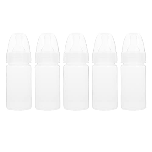 EXCEART 5Pcs Newborn Disposable Milk Bottles Clear Scale Milk Powder Bottles Babies Milk Bottles (White)