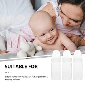 EXCEART 5Pcs Newborn Disposable Milk Bottles Clear Scale Milk Powder Bottles Babies Milk Bottles (White)