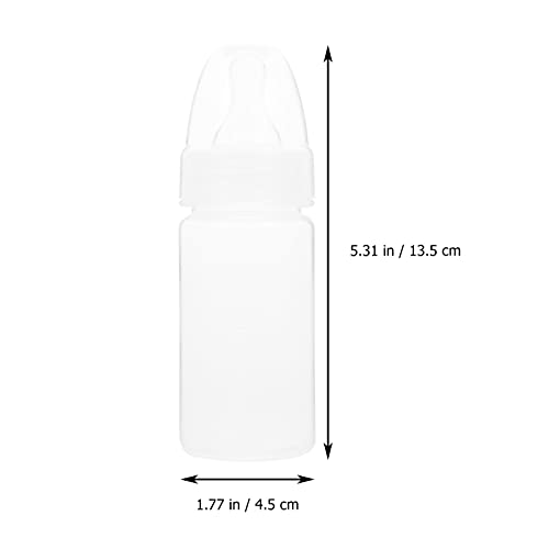 EXCEART 5Pcs Newborn Disposable Milk Bottles Clear Scale Milk Powder Bottles Babies Milk Bottles (White)