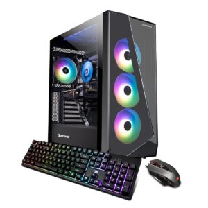 ibuypower pro gaming pc computer desktop slatemono 230a (ryzen 5 5600x 3.7 ghz, amd radeon rx 6600 xt 8gb, 16gb ddr4, 480 gb ssd + 1 tb hdd, wifi ready, vr ready, windows 11 home)