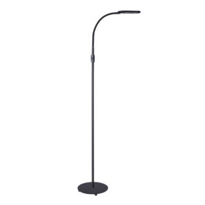 led floor lamp for living room, britmo reading lamp with stepless dimmer, standing lamp adjustable 3 colors temperature and memory function, modern stand up lamp with gooseneck for bedroom office dorm