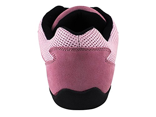 Very Fine Dancesport Shoes - Unisex-Adult Jazz Ballroom Exercise Dance Sneaker VFSN012 + Shoe Bag (Pink, Size 5.5)