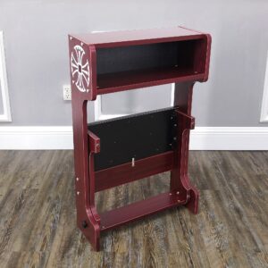 FixtureDisplays 32X20X20 Prayer Bench, Padded Kneeler with Book Shelf, Easy Fold-Away Prayer Table Chair 10104