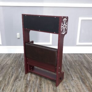 FixtureDisplays 32X20X20 Prayer Bench, Padded Kneeler with Book Shelf, Easy Fold-Away Prayer Table Chair 10104