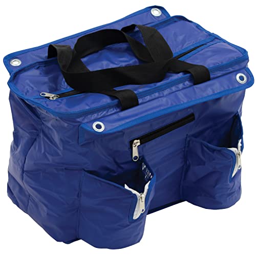 Rio Brands Wonder Wheeler Deluxe Beach Utility Foldable Cart with Removable Storage Tote, Blue