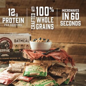 Kodiak Cakes Instant Oatmeal Packets - High Protein - 100% Whole Grains Breakfast Food - Maple & Brown Sugar, Cinnamon, & Chocolate Chip (24 Packets)