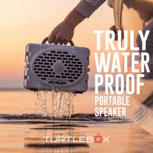 Turtlebox Gen 2: Loud! Outdoor Portable Bluetooth 5.0 Speaker | Rugged, IP67, Waterproof, Impact Resistant & Dustproof (Rich, Full Sound, Plays to 120db, Pair 2X for True L-R Stereo), Green