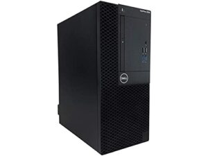 dell 3050-tower optiplex 3050 tower desktop pc, intel core i7-7700, 16gb ram, 500gb nvme ssd, dvd, win10pro (renewed) black