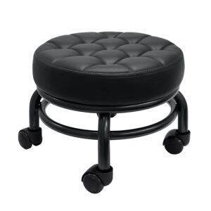 a&a rolling/scoot stool | comfortable | heavy-duty/sturdy | 360 degree rotating | low to ground acubest (1)