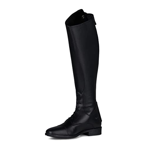 HORZE Cassie Womens Equestrian Riding Leather Field Tall Boots - Black - 9