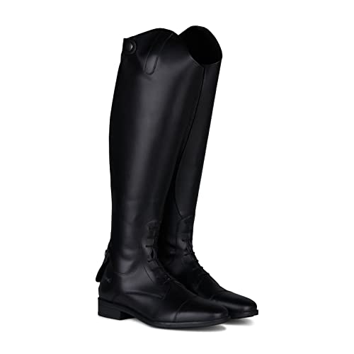 HORZE Cassie Womens Equestrian Riding Leather Field Tall Boots - Black - 9