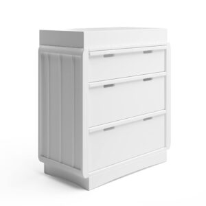 storkcraft skye changing dresser, 3 drawer, white