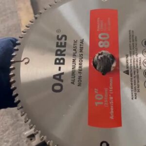 10 Inch 80T Aluminum Non-Ferrous Metal Saw Blade with 5/8-Inch Arbor, Upgrade TCG Grind